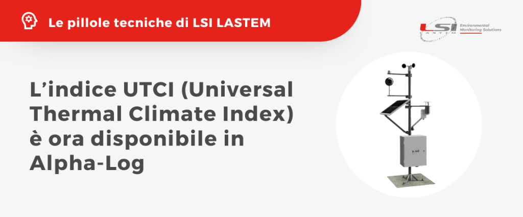 L'indice UTCI è ora disponibile in Alpha-Log